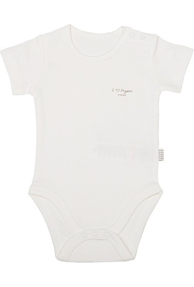 Kitikate Organik Bebe Boy Kısa Kol Badi