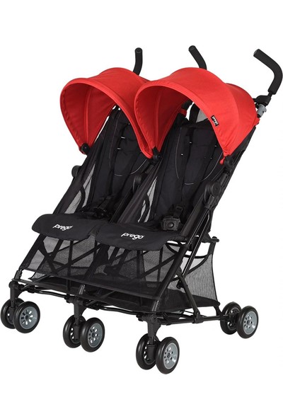 Prego Momentum İkiz Bebek Arabası - Kırmızı