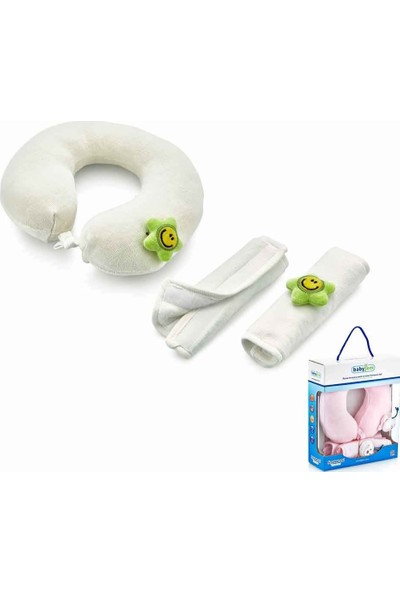 Babyjem Seyahat Seti Boyun Koruy+Kemer Pedi Ekru