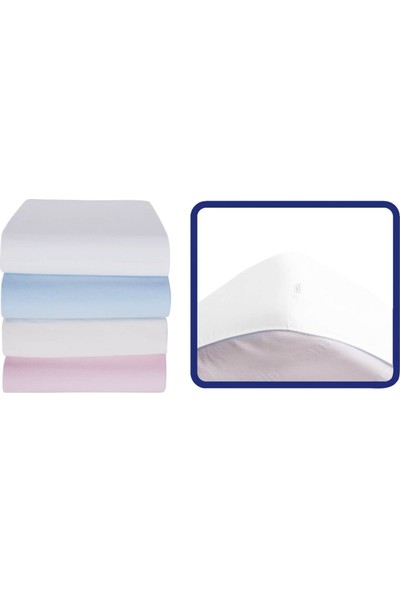 Sevi Bebe Lastikli Bebek Çarşafı Beyaz 7 x 135