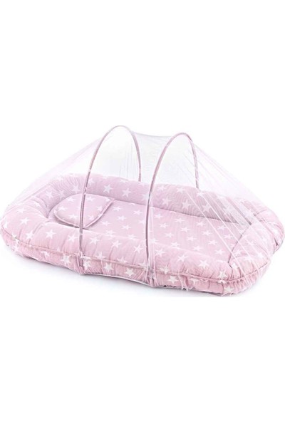 Babyjem Cibinlikli Uyku Pedi Pembe Yıldız Babyjem Cibinlikli Uyku Pedi Pembe Yıldız