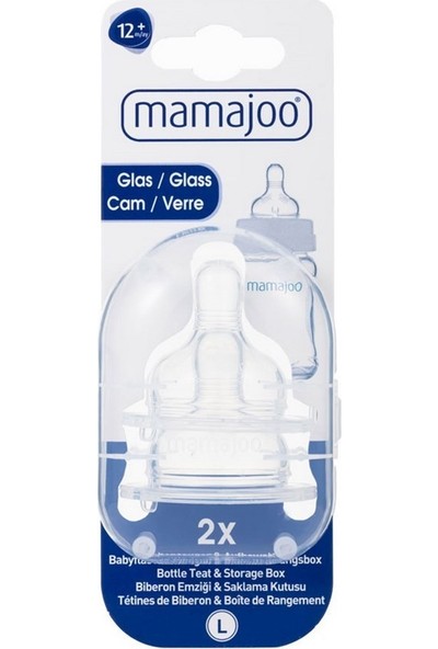 Mamajoo Cam Biberon Emziği No:3 12 Ay+ Saklama Kutusu