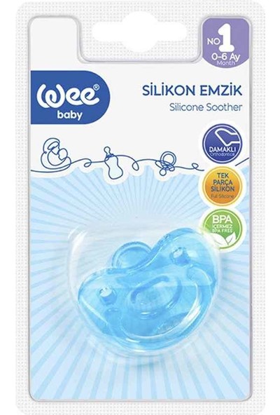 Wee Baby Full Silikon Emzik - MAVİ Wee Baby Full Silikon Emzik - MAVİ