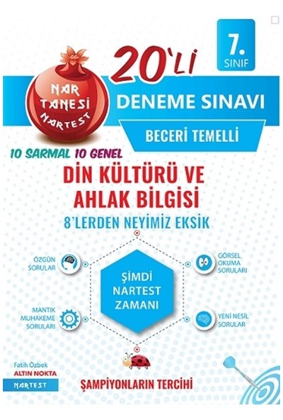 Nartest 7. Sınıf Nar Tanesi Din Kültürü Ve Ahlak Bilgisi Beceri Temelli 20'Li Deneme Sınavı Nartest 7. Sınıf Nar Tanesi Din Kültürü Ve Ahlak Bilgisi Beceri Temelli 20'Li Deneme Sınavı