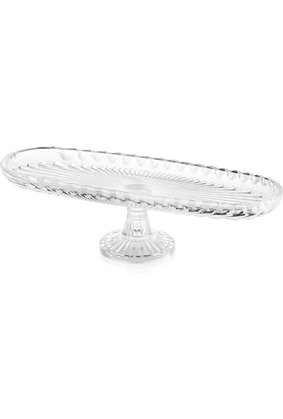 Cam Oval Sunum Tabağı 39 x 14 cm