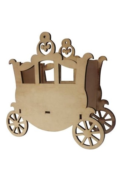 Okutan Hobi Fayton Kutu Sepet Ahşap Obje