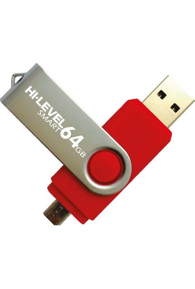 Hi-Level Otg Smart 64 GB 2.0 Micro USB Bellek Kırmızı HLV-USB20M/64G Hi-Level Otg Smart 64 GB 2.0 Micro USB Bellek Kırmızı HLV-USB20M/64G