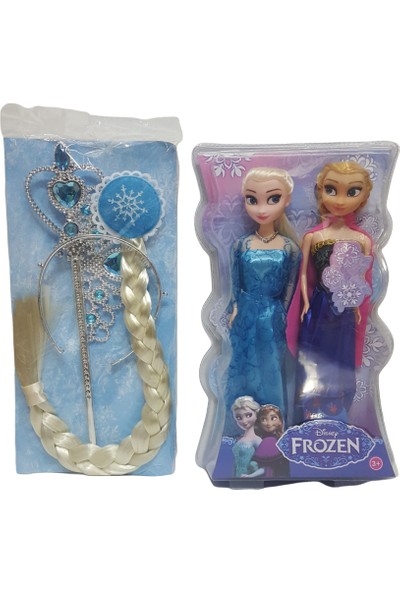 Disney Frozen Karlar Ülkesi Bebek Elsa Anna + Asa Taç ve Saç Disney Frozen Karlar Ülkesi Bebek Elsa Anna + Asa Taç ve Saç