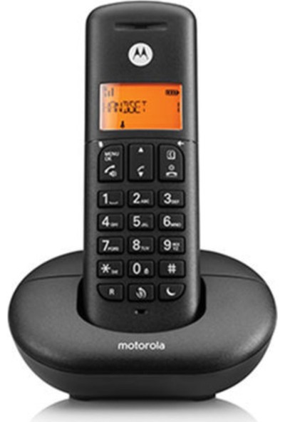 Motorola Kablosuz Dect Telsiz Telefon Siyah E201 Motorola Kablosuz Dect Telsiz Telefon Siyah E201