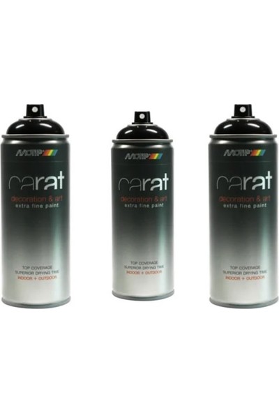 Motip Carat 9005 Mat Siyah 3'lü Boya Motip Carat 9005 Mat Siyah 3'lü Boya