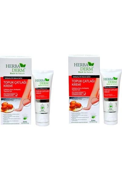 Herbaderm Topuk Çatlağı Kremi 2 Adet Argan Oil 60 Ml+60 ml Herbaderm Topuk Çatlağı Kremi 2 Adet Argan Oil 60 Ml+60 ml