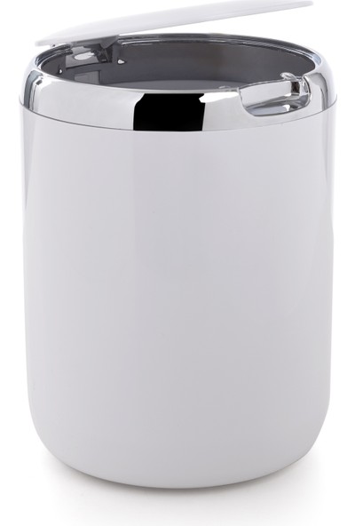 Primanova Tezgah Üstü Plastik Kapaklı Çöp Kovası 3 lt Beyaz M-E29-01-P