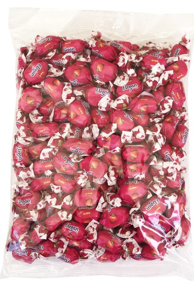 Kent Elegan Çilek Sulu Dolgulu Toffe Şeker 1 kg Kent Elegan Çilek Sulu Dolgulu Toffe Şeker 1 kg