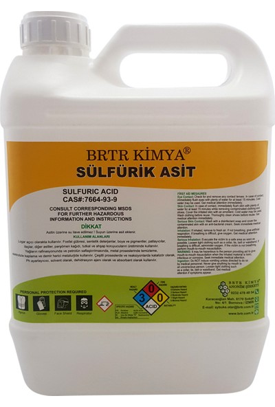 Brtrkimya %97-98 Sülfürik Asit 10 kg