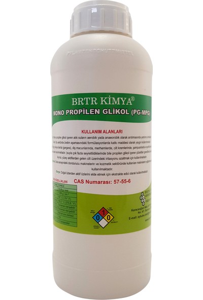 Brtr Kimya Mono Propilen Glikol - 1 Lt - Pg - Gıda Tipi (Food Grade ) Brtr Kimya Mono Propilen Glikol - 1 Lt - Pg - Gıda Tipi (Food Grade )
