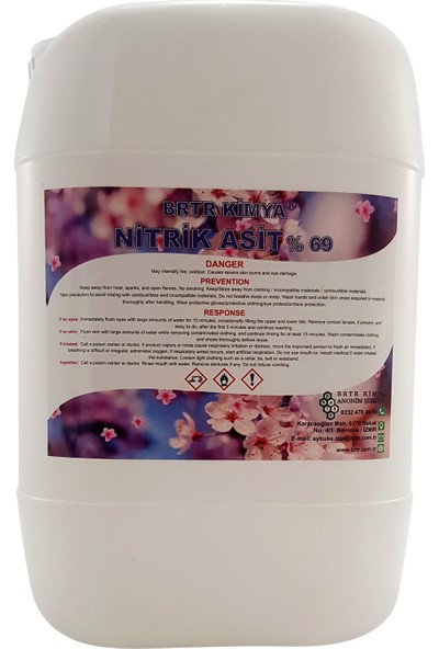 Brtr kimya 15 kg NİTRİK ASİT %69 Brtr kimya 15 kg NİTRİK ASİT %69