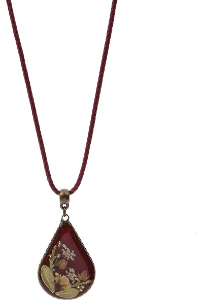 Halley Concept Özel El Yapımı Çiçek Tasarım Reçine Kadın Kolye