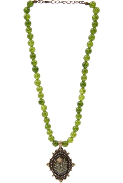 Halley Concept Özel El Yapımı Çiçek Tasarım Reçine Kadın Kolye