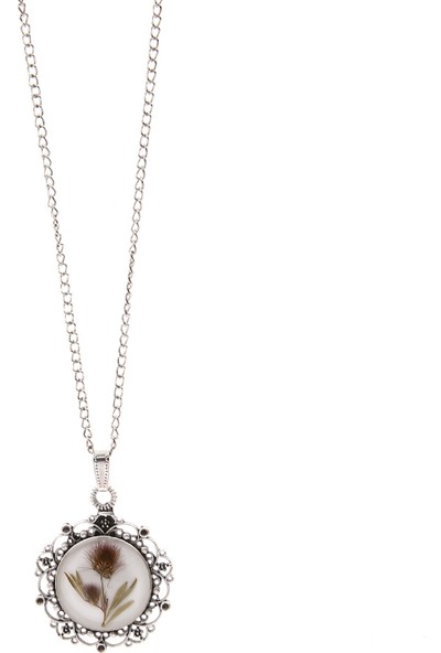 Halley Concept Özel El Yapımı Çiçek Tasarım Reçine Kadın Kolye