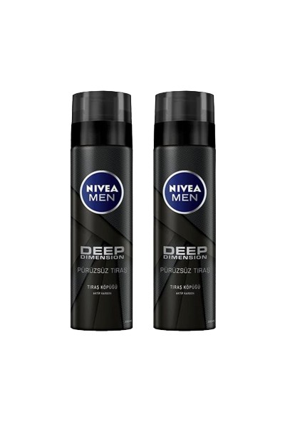 Nivea Men Deep Dimension Tıraş Köpüğü 200 ml x 2 Adet Nivea Men Deep Dimension Tıraş Köpüğü 200 ml x 2 Adet