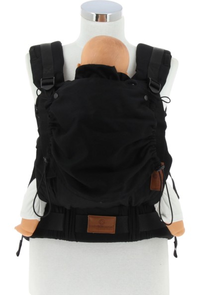 New Age Bebekle Büyüyen %100 Pamuklu Ergonomik Bebek Kanguru (0-4 Yaş) - BLACK