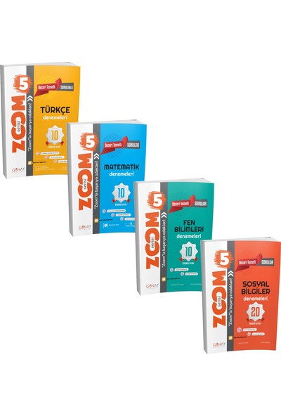 Günay Yayınları Zoom Serisi 5. Sınıf Deneme Seti