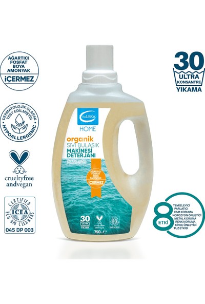 TheLifeCo Home Bitkisel, Organik Sıvı Bulaşık Makinesi Deterjanı 750 ml (Vegan ve Hipoalerjenik. Hassas Ciltlere Özel) TheLifeCo Home Bitkisel, Organik Sıvı Bulaşık Makinesi Deterjanı 750 ml (Vegan ve Hipoalerjenik. Hassas Ciltlere Özel)