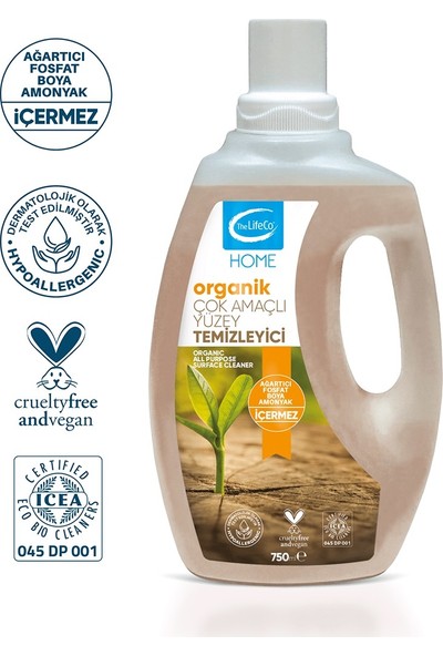 TheLifeCo Home Organik Çok Amaçlı Yüzey Temizleyici 750 ml TheLifeCo Home Organik Çok Amaçlı Yüzey Temizleyici 750 ml