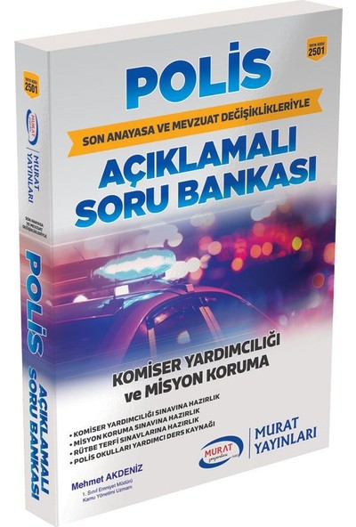 Murat Yayınları Polis Meslek Mevzuatı Komiser Yardımcılığı Sınavı Soru Bankası