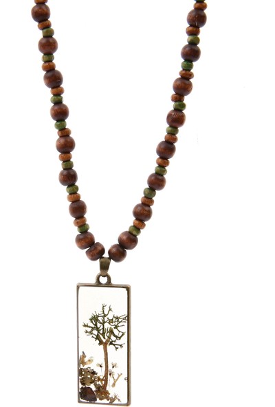 Halley Concept Özel El Yapımı Çiçek Tasarım Reçine Kadın Kolye