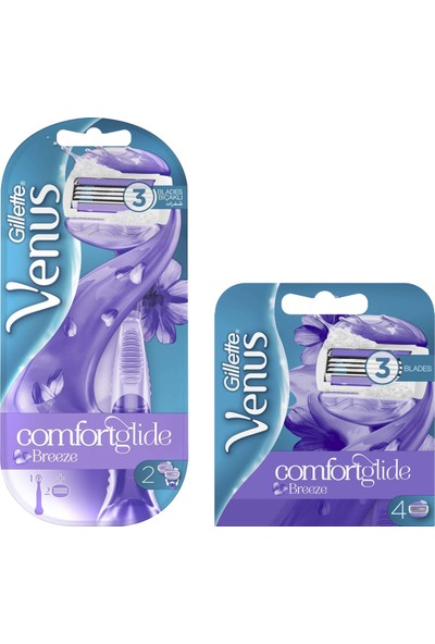Gillette Venus Gillette Venüs Breeze Kadın Tıraş Makinesi + 2 Adet Yedek Başlık + Gillette Venus Breeze 4'lü Yedek Kadın Tıraş Bıçağı Gillette Venus Gillette Venüs Breeze Kadın Tıraş Makinesi + 2 Adet Yedek Başlık + Gillette Venus Breeze 4'lü Yedek Kadın Tıraş Bıçağı
