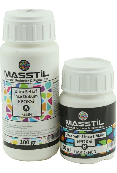 Masstil Ultra Şeffaf Ince Döküm Epoksi 150 gr Masstil Ultra Şeffaf Ince Döküm Epoksi 150 gr