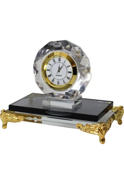 Ikiyıldız Kristal AS112 Masaüstü Saatli Kristal Biblo