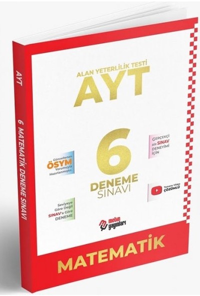 Metin AYT Matematik 6 Deneme Sınavı