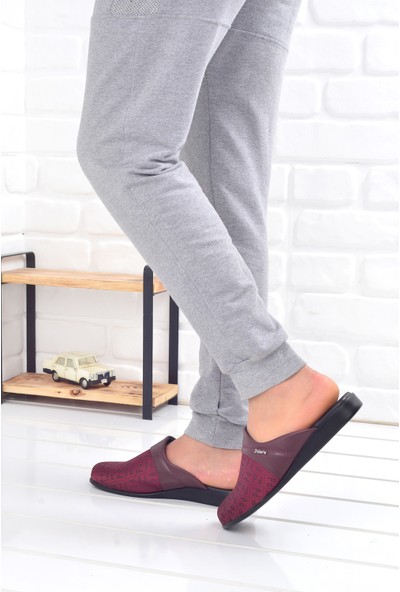 Polaris 5 Nokta 92.4M0204 Bohça Çeyiz Damatlık Erkek Terlik Bordo