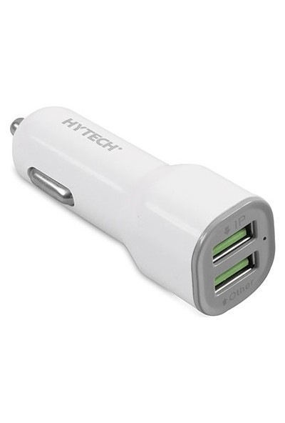 Hytech HY-X40 3.4A Hızlı Şarj 2 USB Beyaz Araç Şarj Cihazı Hytech HY-X40 3.4A Hızlı Şarj 2 USB Beyaz Araç Şarj Cihazı