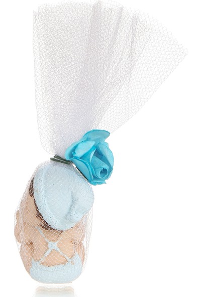 Hulmorya Tasarım Minik Mavi Askılı Bebek 30 Adet Kokulu Taş Bebek Şekeri