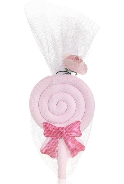 Hulmorya Tasarım Pembe Lolipop 30 Adet Kokulu Taş Bebek Şekeri