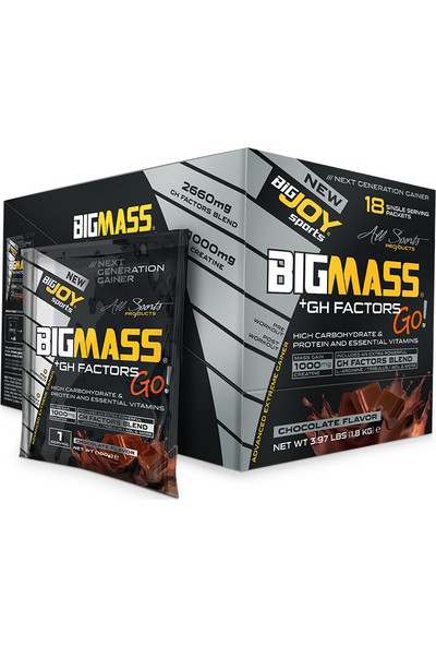 Bigjoy Sports Bigmass Mass Gainer Gh factors Karbonhidrat Protein Çikolata 18 Sachet Bigjoy Sports Bigmass Mass Gainer Gh factors Karbonhidrat Protein Çikolata 18 Sachet