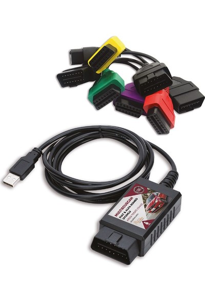 Fiat Araç Arıza Tespit Cihazı Usb + 4'lü Kablo Seti Multiecuscan Fiat Araç Arıza Tespit Cihazı Usb + 4'lü Kablo Seti Multiecuscan