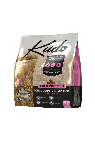 Kudo Küçük Irk Yavru Tahılsız Mama 2,5 kg