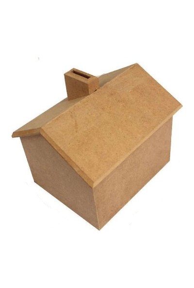 Okutan Hobi Ahşap Küçük Ev Kumbara