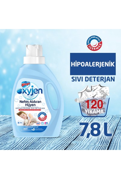 Bingo Oxyjen Hipoalerjenik Sıvı Deterjan 4'lü Bingo Oxyjen Hipoalerjenik Sıvı Deterjan 4'lü