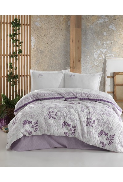 Clasy Capitoneli Lavenda V1 Mor Çift Kişilik Dört Mevsim Set