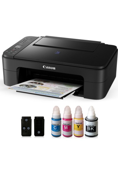 Canon E3340 Çok Fonksiyonlu Yazıcı + Kartuş Seti Canon E3340 Çok Fonksiyonlu Yazıcı + Kartuş Seti