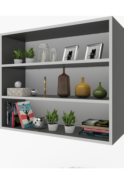 Kenzlife mutfak dolabı ıtır 060.090.30 gri 2 raflı kapaksız