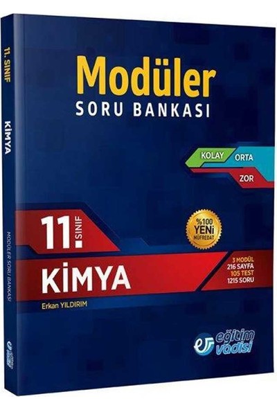 Eğitim Vadisi Yayınları 11.Sınıf Kimya Modüler Soru Bankası Eğitim Vadisi Yayınları 11.Sınıf Kimya Modüler Soru Bankası
