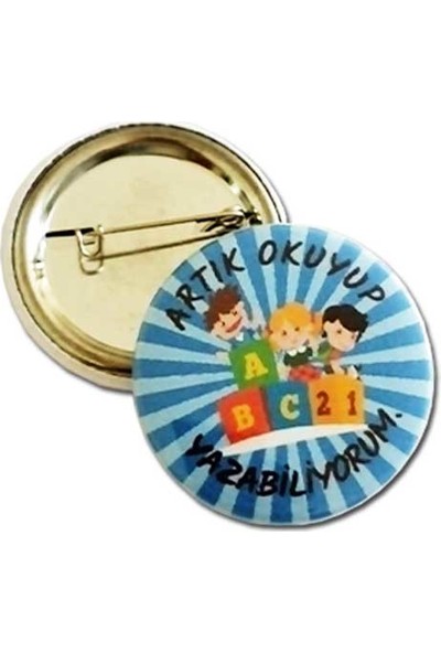 Hediye Panayırı Artık Okuyup Yazabiliyorum Yaka Rozeti 20'li
