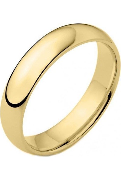 Takı Dükkanı 6 mm Bombeli Söz Nişan Unisex Çelik Alyans Yüzük tca