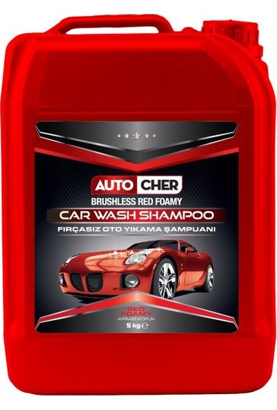 Auto Cher Kırmızı Köpük Fırtınası Auto Cher Fırçasız Oto Yıkama Şampuanı 5 kg Auto Cher Kırmızı Köpük Fırtınası Auto Cher Fırçasız Oto Yıkama Şampuanı 5 kg